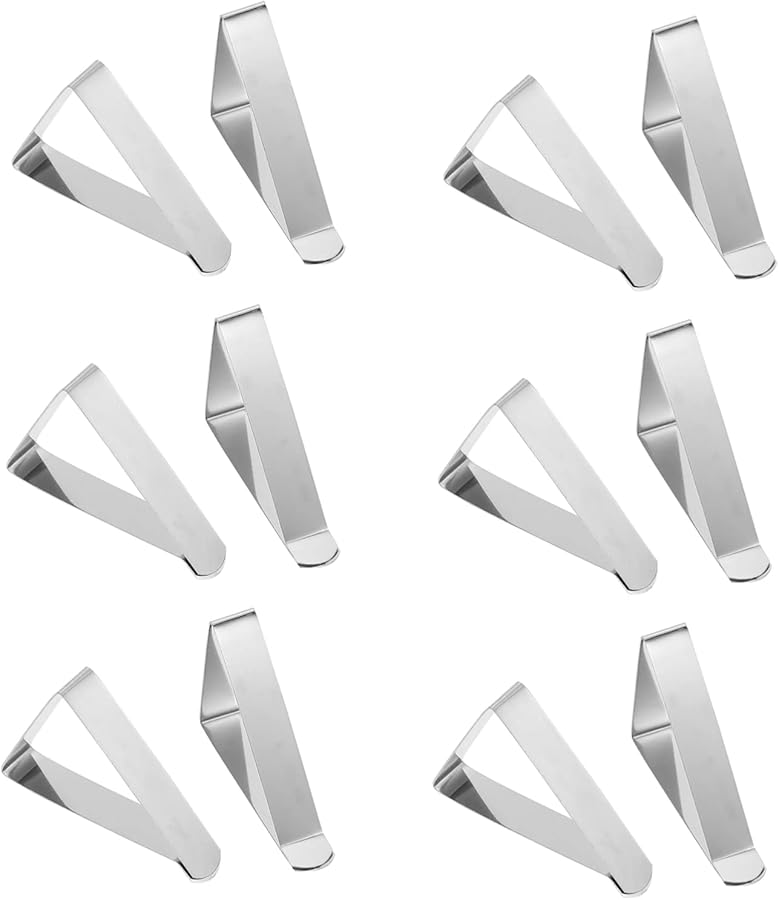 Generic 12Pcs Adjustable Tablecloth Clips For Dining Table Clamps Wide ...