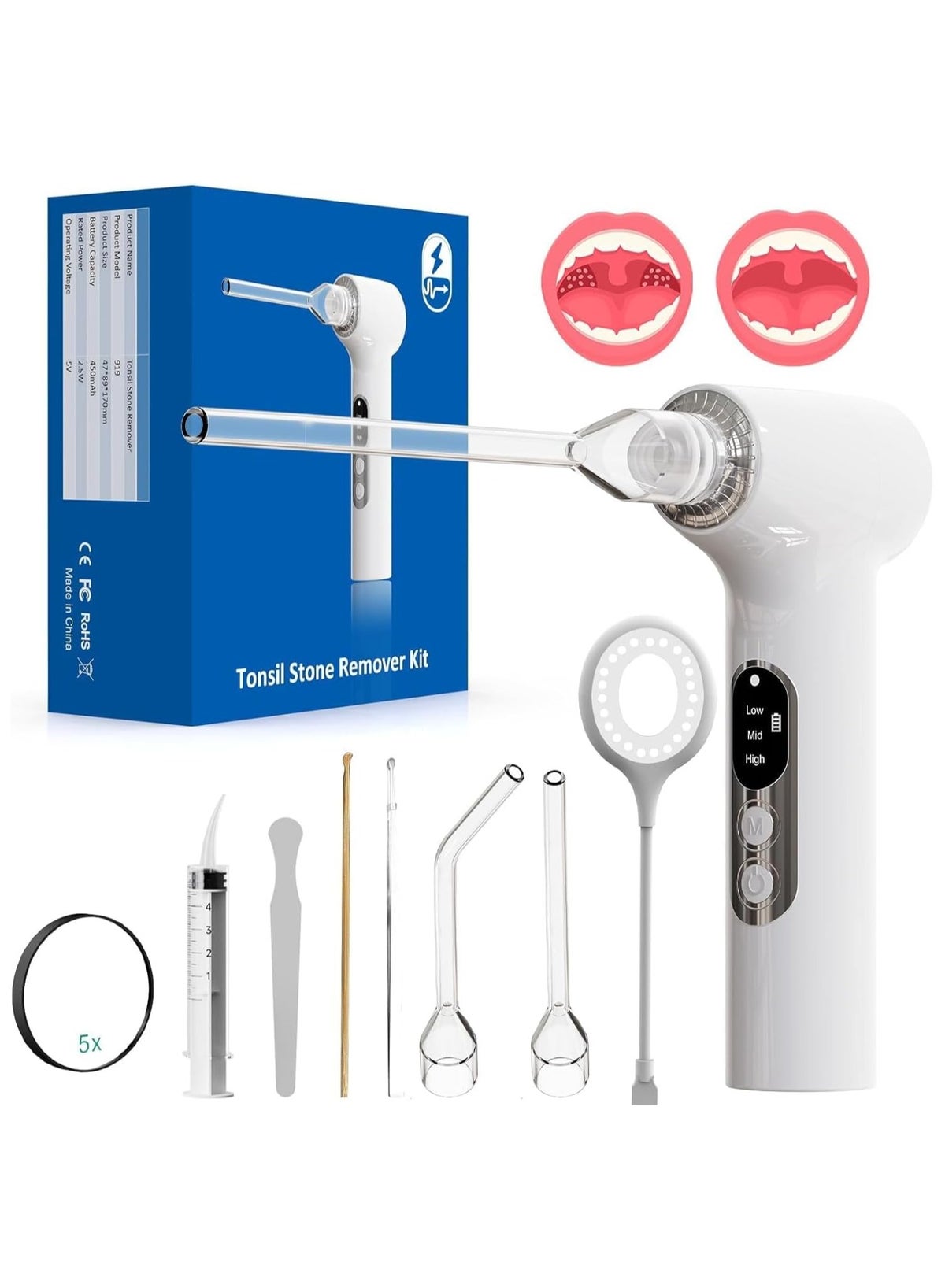 Ru syanl Tonsil Stone Removal Kit Tonsil Stone Remover Vacuum with ...