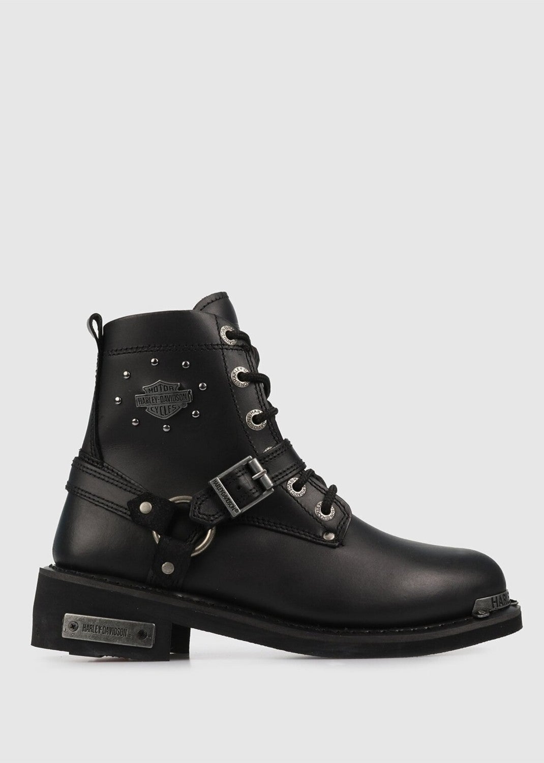 HARLEY DAVIDSON Becky Black Women's Oiled Leather Boots 025Z100423 ...