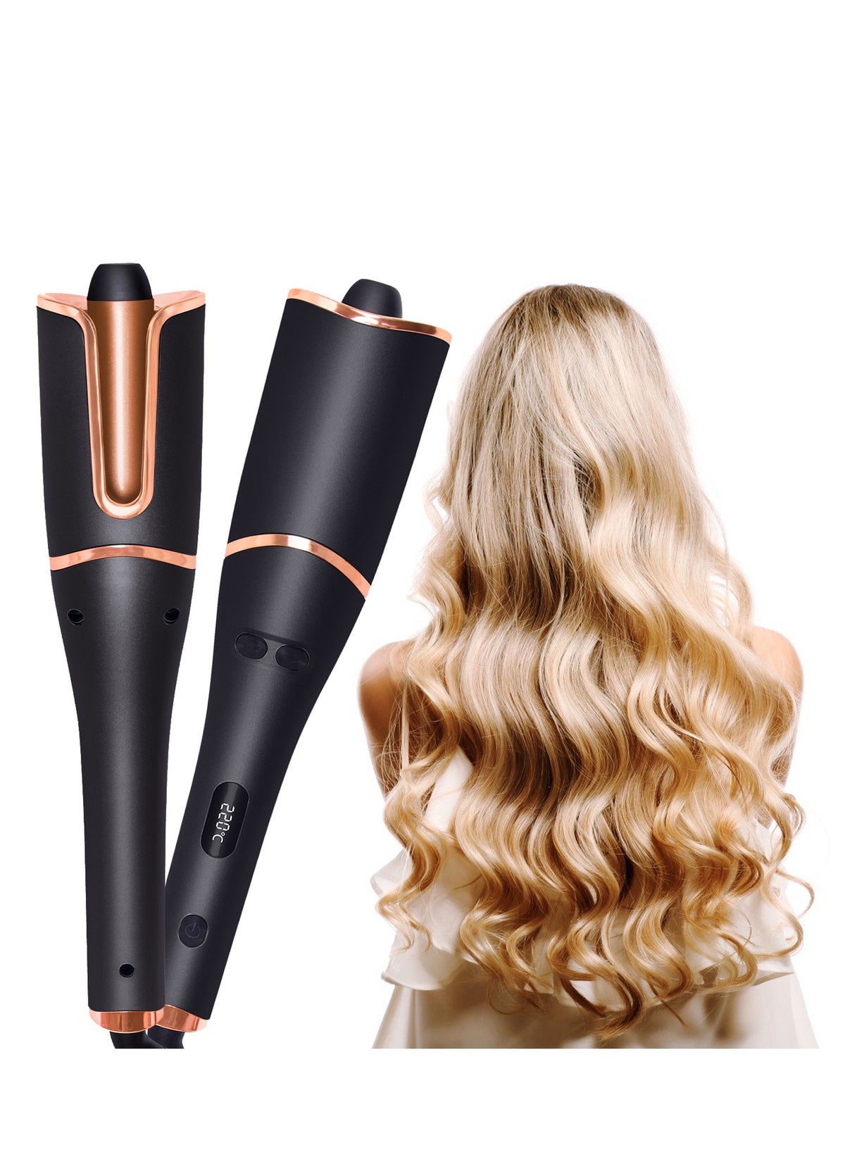 ZUKIMM Automatic Curling Iron Ceramic Hair Curler With Temperature ...