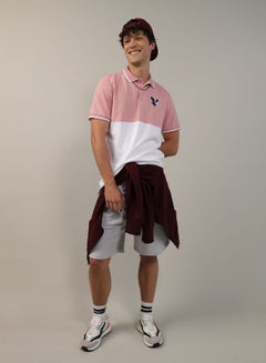 تسوق American Eagle وAE Colorblock Logo Flex Pique Polo Shirt أونلاين ...