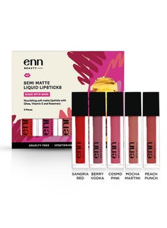 ENN Long Lasting Semi Matte Liquid Lipsticks With 12 Hour Coverage ...