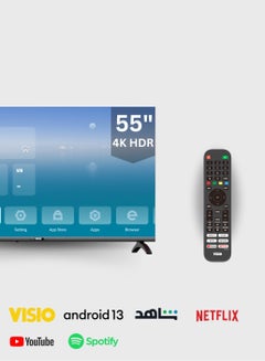 Visio 55-Inch Frameless 4K Smart Android 13 TV with Built-in Satellite ...