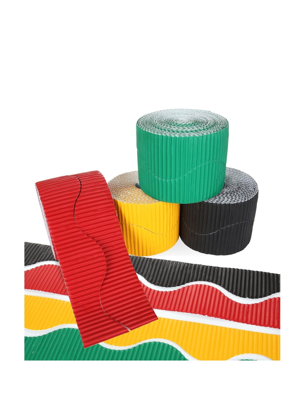 Generic 4PCS Corrugated Border Rolls, Adhesive Bulletin Board Border ...