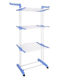 GSTORM GStorm Folding 3 Tier Clothes Drying Rack Rolling Collapsible ...