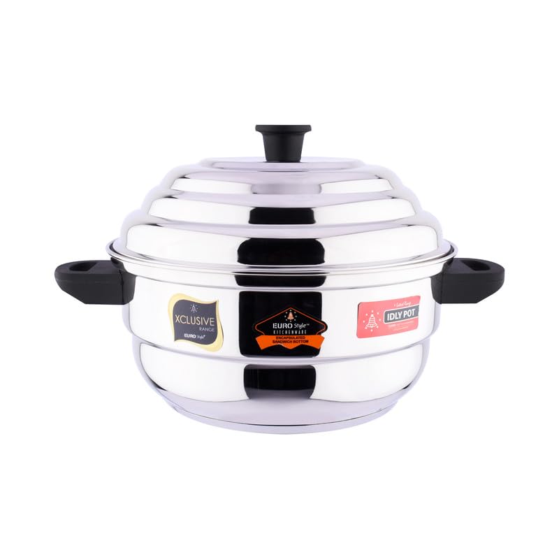 EUROstyle KITCHENWARE COOK WITH COMFORT Eurostyle Royal 10 Idli Pot Stainless Steel with ...