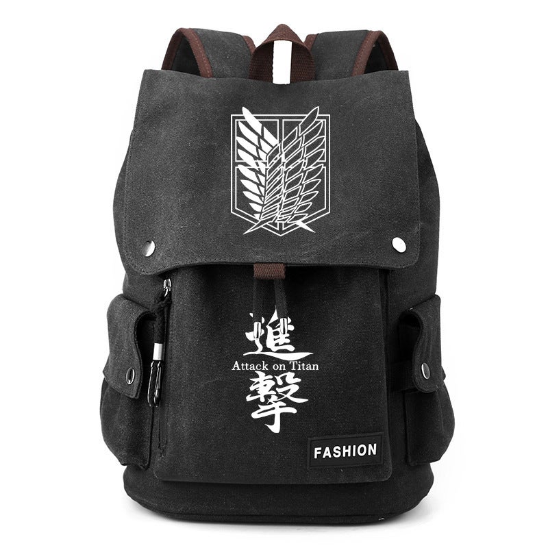Generic Anime Backpack Student Backpack Attack Giant Schoolbag Cartoon ...