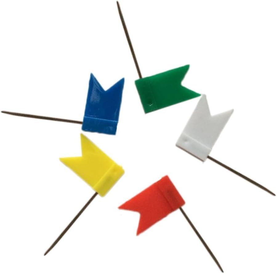 Generic 100 Pcs Wooden Map Pins With Stainless Steel Tips Assorted ...