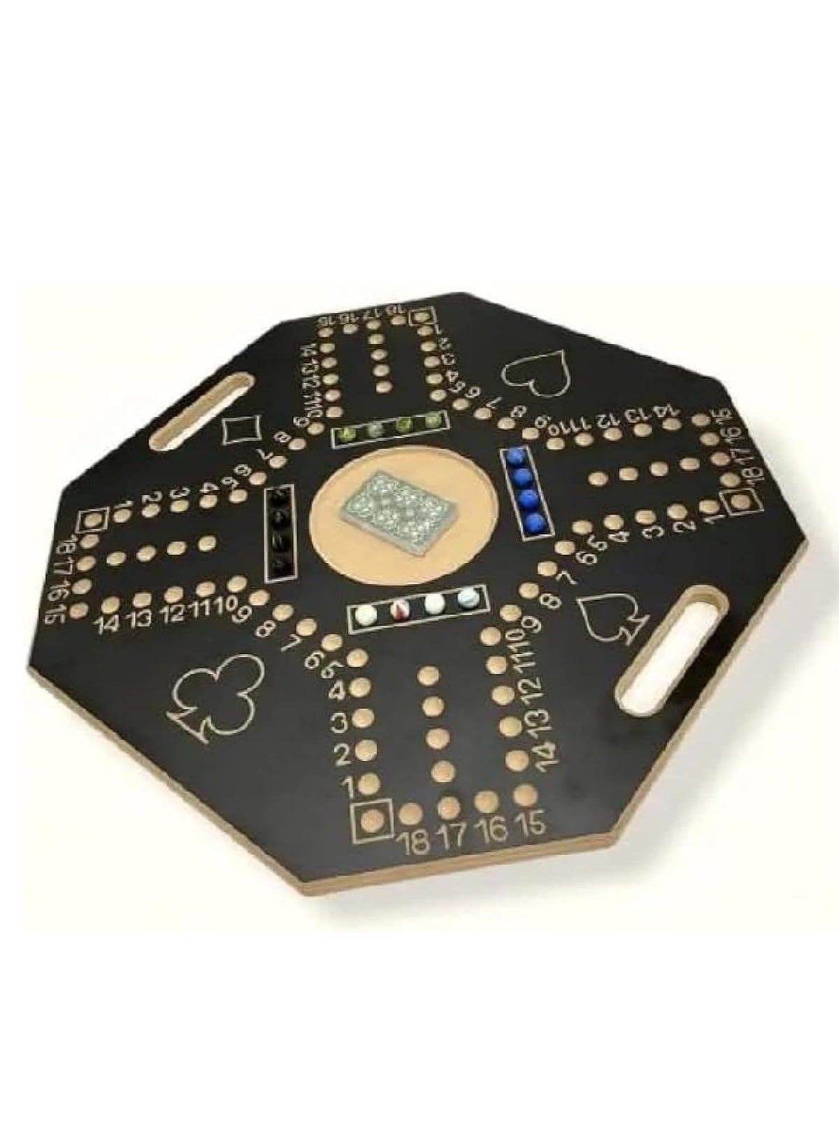 Numbered Jackaroo Wooden Board Game For 4 Players With 1 Deck Of Cards ...