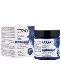 COSMO Denim Blue Semi Permanent Hair Color Ammonia Free 15 Wishes 120g ...