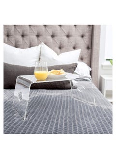 BUYCO Acrylic Bed Tray with handles Clear Laptop Stand for Home Office ...