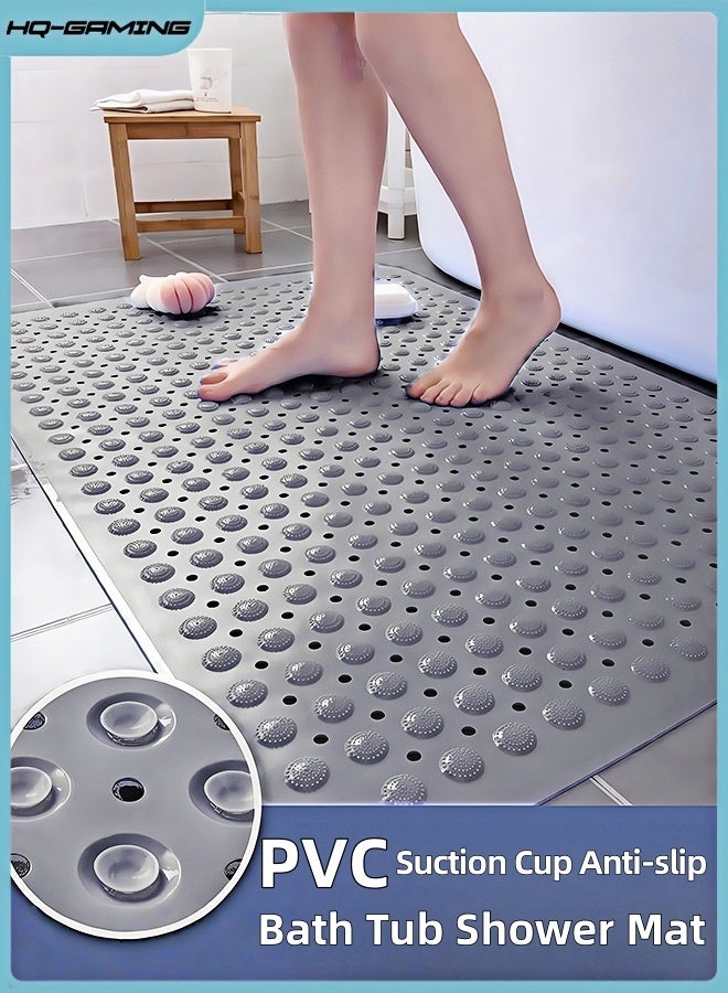 HQ-GAMING Bathtub Mat Non Slip with Suction Cups and Drain Holes, Anti ...