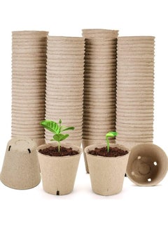 Generic Peat Pots,100 Packs 3.15 Inch Seed Starting Pots with Drainage ...