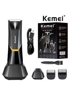 KEMAI Kemei Professional Body Hair Trimmer For Men & Women KM-3208 With LED Light USB Fast ...