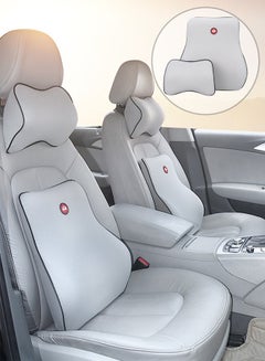 Generic Car Back Cushion Lumbar Support and Car Neck Pillow Kit Memory ...