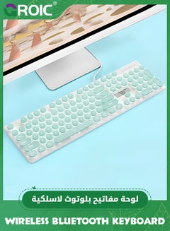 GROIC Green Typewriter Keyboard 104-key White Square Punk Gaming ...