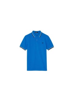 FRED PERRY Essential Logo Printed Polo Shirt Blue UAE | Dubai, Abu Dhabi