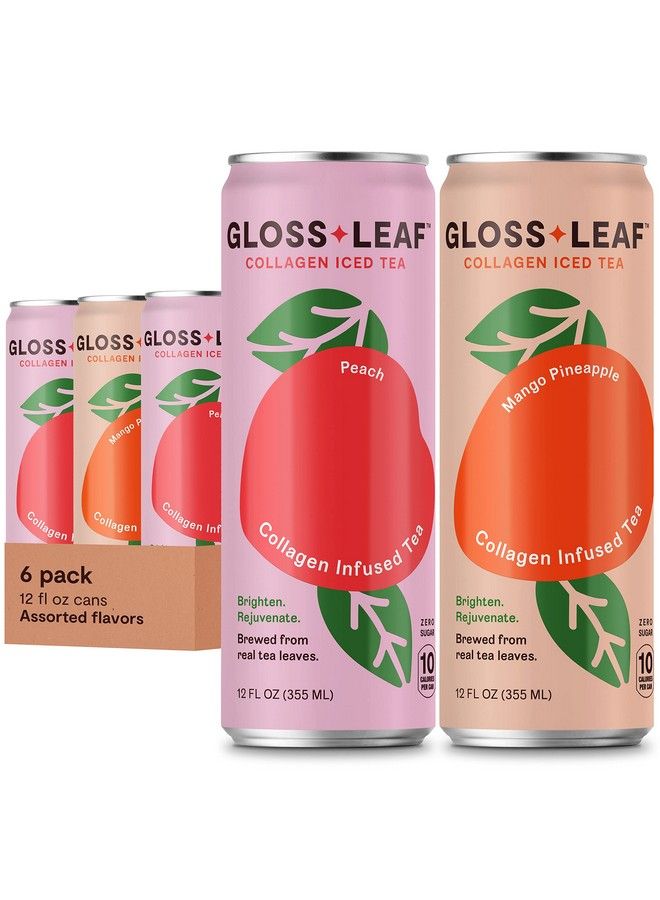 Zint Gloss Leaf Collagen Iced Tea (Zerosugar Assorted): Brewed Black ...
