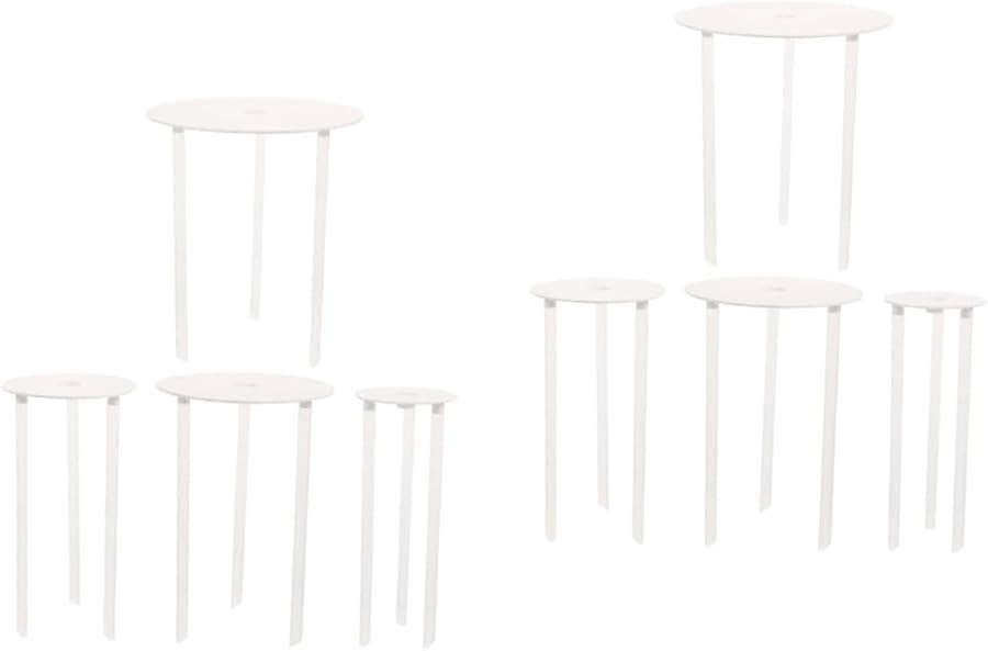 Generic 8 Sets Reusable Plastic Cake Separator Plates Tiered ...