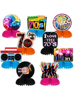 TaoBary 9 Pcs 70S Party Decorations Back To 70S Honeycomb Centerpieces ...