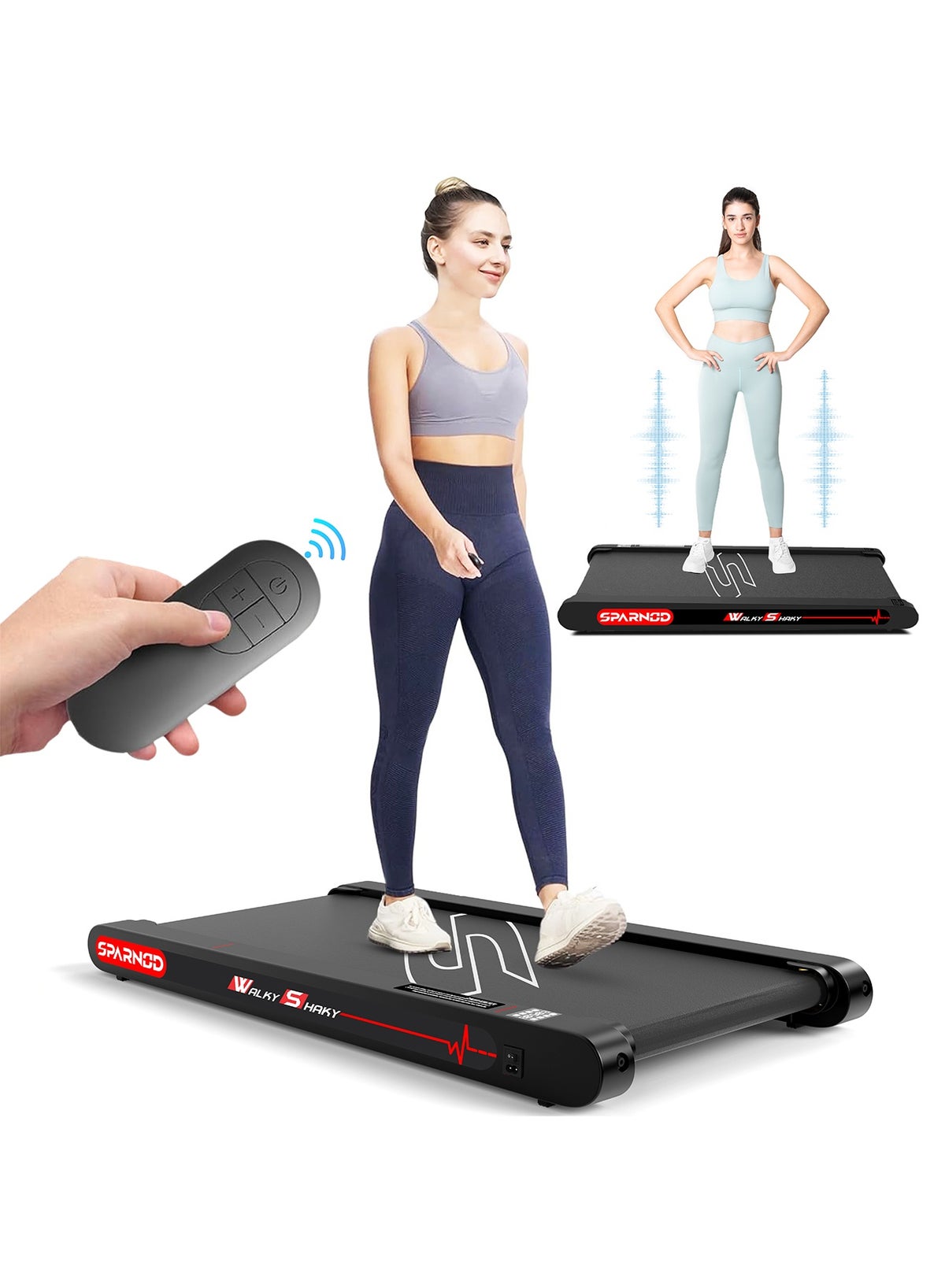 تسوق Sparnod Fitness وWalkyShaky Vibration Walking Pad Treadmill ...