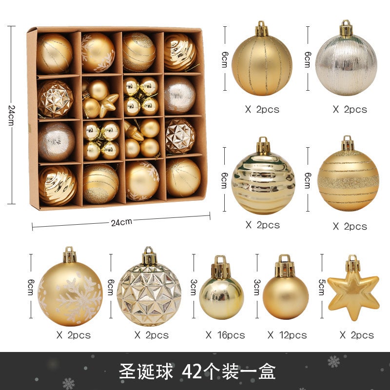 Generic Champagne Gold And White Christmas Ball Decorations For ...