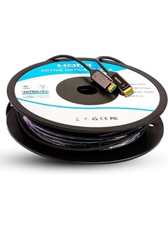 MOWSIL Mowsil Active Optical AOC-Fiber HDMI 4K 60Hz 2.0 Cable 15Mtr, Supported Resolution UHD 4K ...