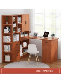 NKX Modern Upgraded Computer Laptop Desk Modern Style Bookshelf for ...