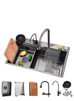 ULHYC Kitchen Sink,Flying rain Waterfall Sink, 304 Stainless Steel bar ...