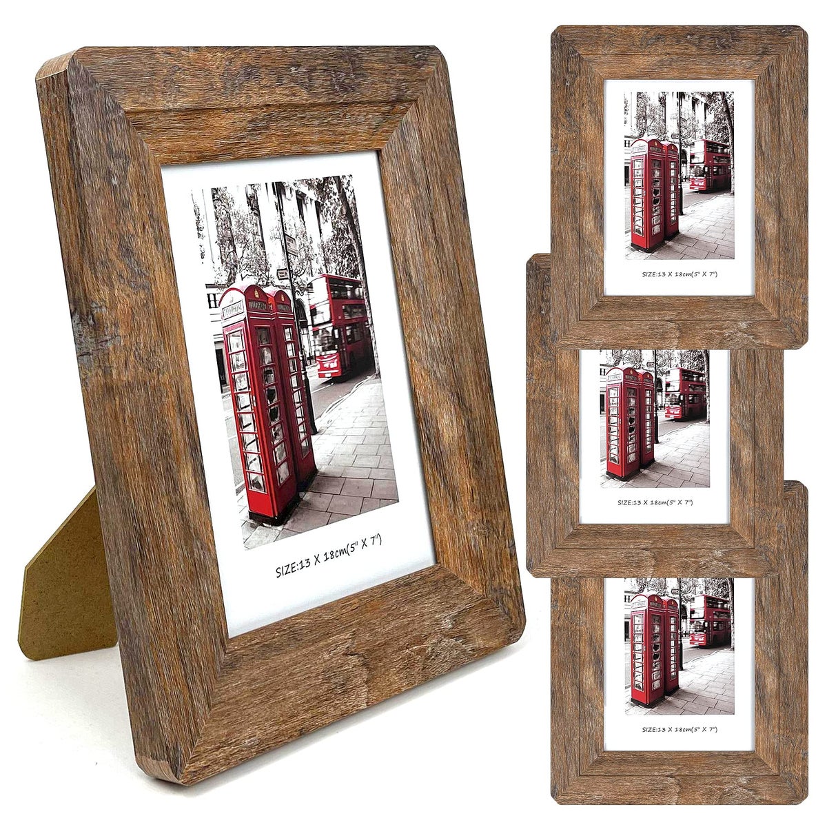 SEEDLING PHOTO FRAME 5x7 Picture Frames Set Set of 4 Wooden Picture ...
