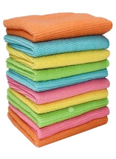 Generic 10-Piece Microfiber Cleaning Cloth Set multicolor 30x40cm UAE ...