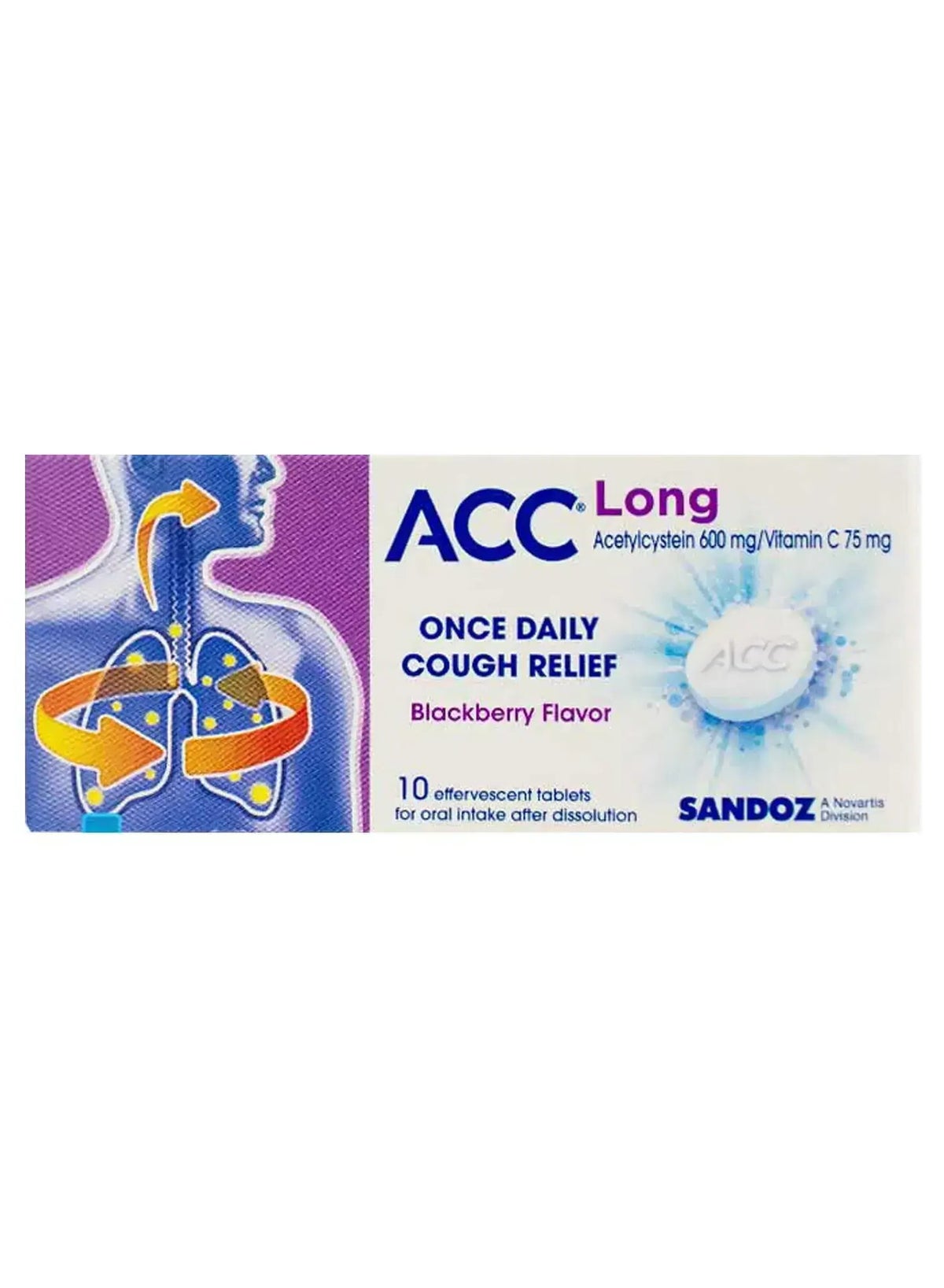 Sandoz ACC Long 600 mg Tablets 10's | Best Price UAE | Dubai, Abu Dhabi