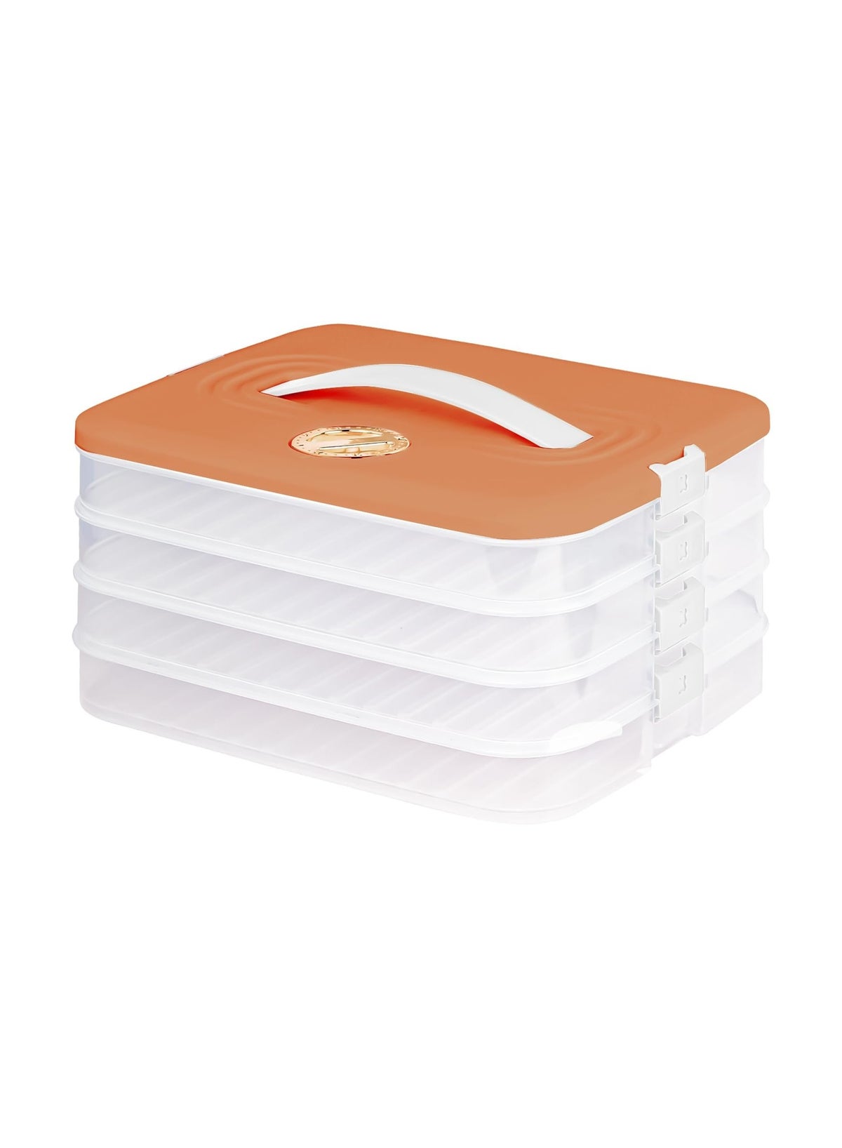 Generic Dumpling Storage Box, 4-Layer Stackable Food Storage Containers ...