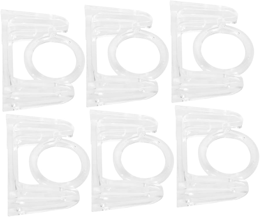 Generic Cabilock 6pcs Adjustable No Drill Curtain Rod Brackets ...