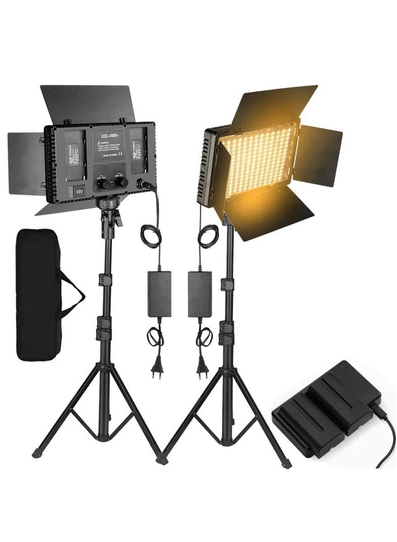 XiuWoo Photography Video Lighting Kit, Upgraded Bi-Color LED Video ...