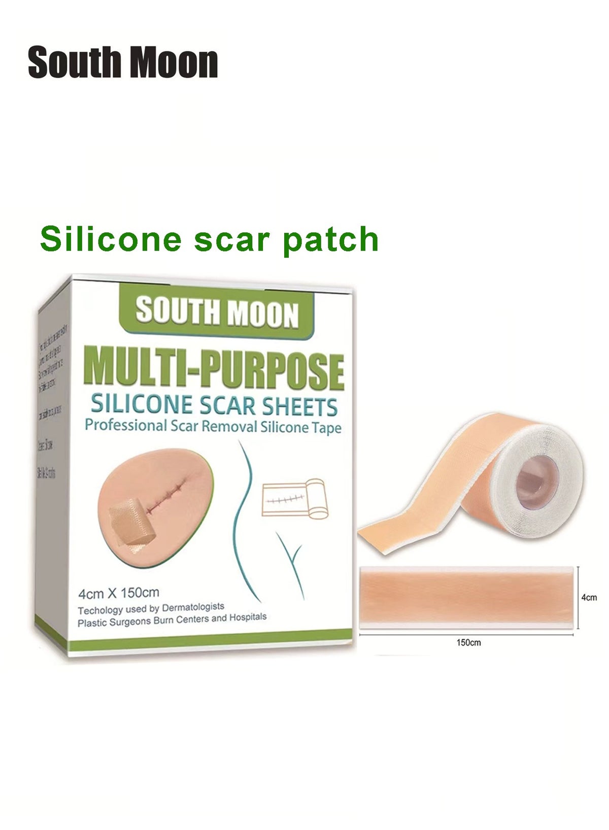 SOUTH MOON Multi-Purpose Silicone Scar Sheets - Professional Scar ...