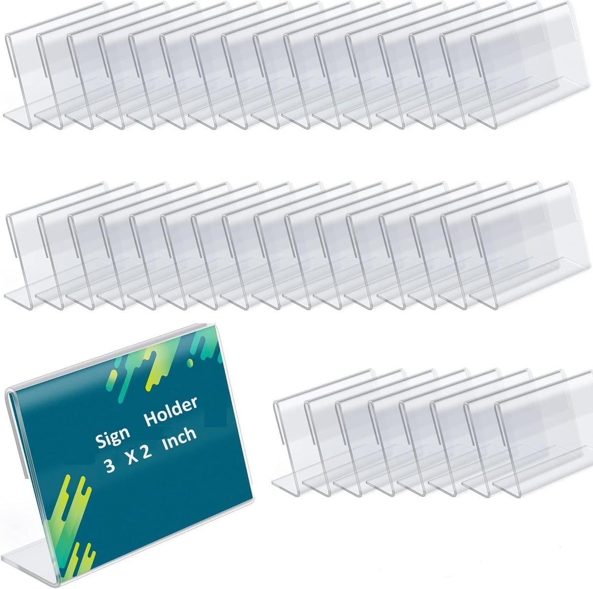 Rasper Acrylic Sign Holder L Shape Table Display Stand Label Price Tag ...
