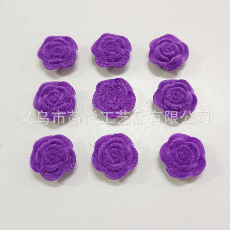 Generic 24Mm Flocking Rose Flower Diy Handmade Beaded Geezy Star Rose ...