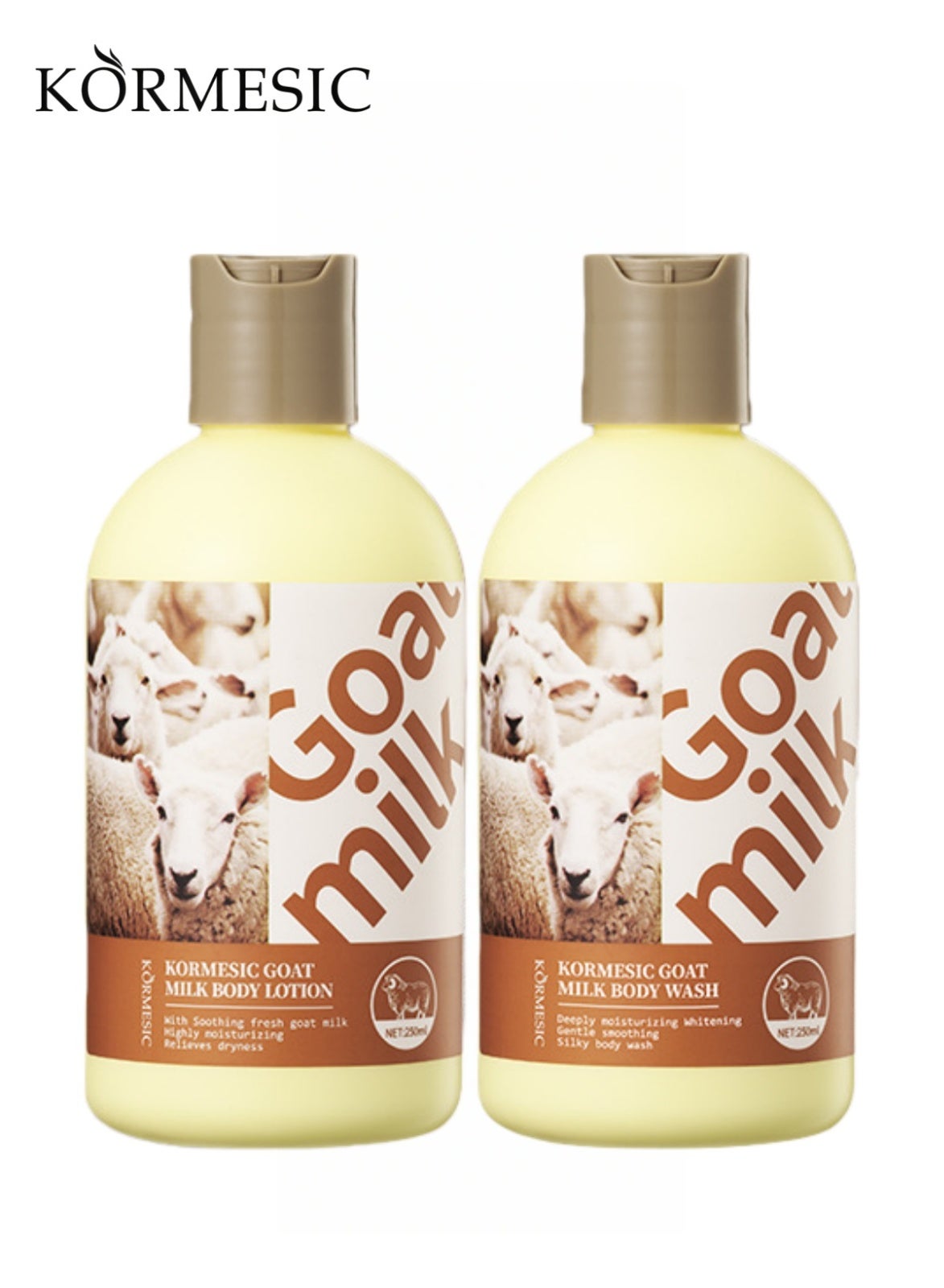 KÕRMESIC Goat Milk Body Wash 250ml + Body Lotton 250ml | Skincare-grade ...