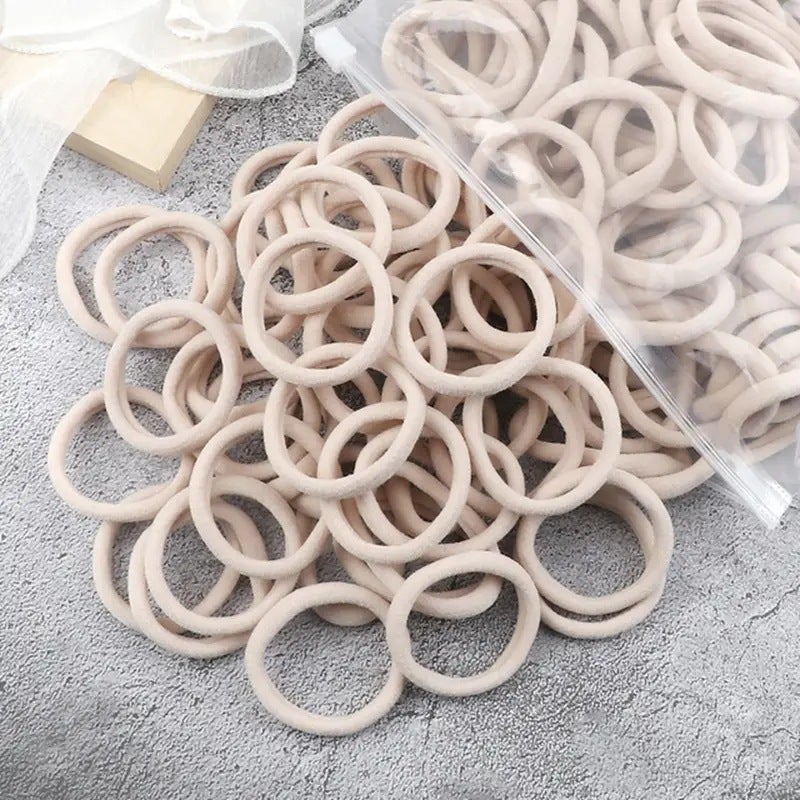 Generic 50 Towel Ring Hair Ring 4Cm Solid Color Elastic Hair Rope Women ...
