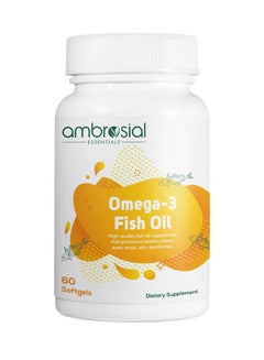 ambrosial Omega 3 Fish Oil 1000Mg Omega 3 Fatty Acid Capsules With 180 ...