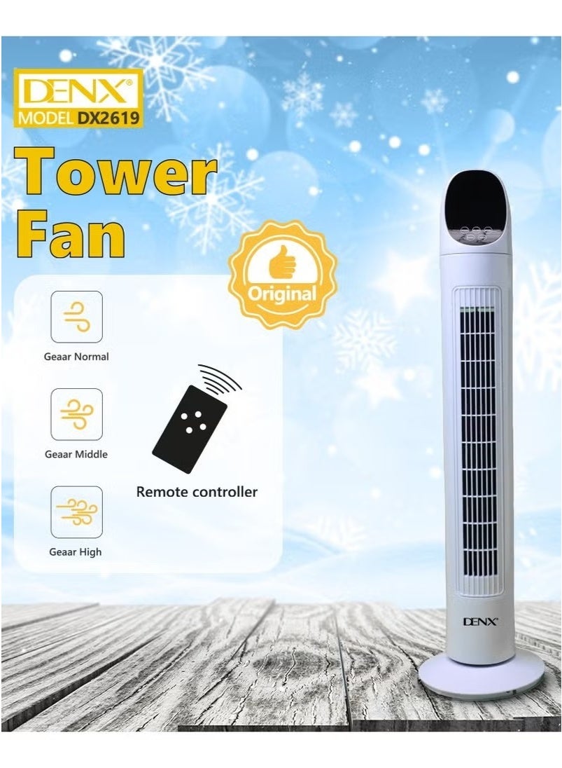 Denx Bladeless Oscillating Tower Fan With Remote Control , Portable ...