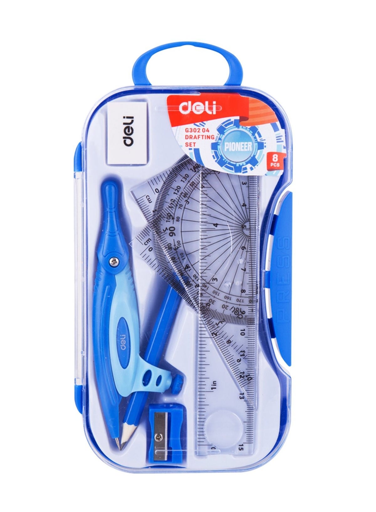 Deli 8-Piece Drafting Geometry Set Assorted Colours | Best Price UAE ...