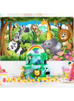 تسوق BPA وSafari Animals Decorations Extra Large Fabric Jungle Safari ...
