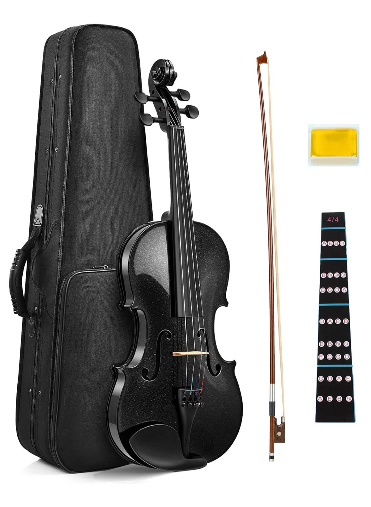 Mike Music 4/4 Violin Set Full Size Student Violin for Beginner Fiddle ...