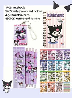 Sanrio 4-piece Kuromi stationery set (contains 4 gel pens + 1 card ...