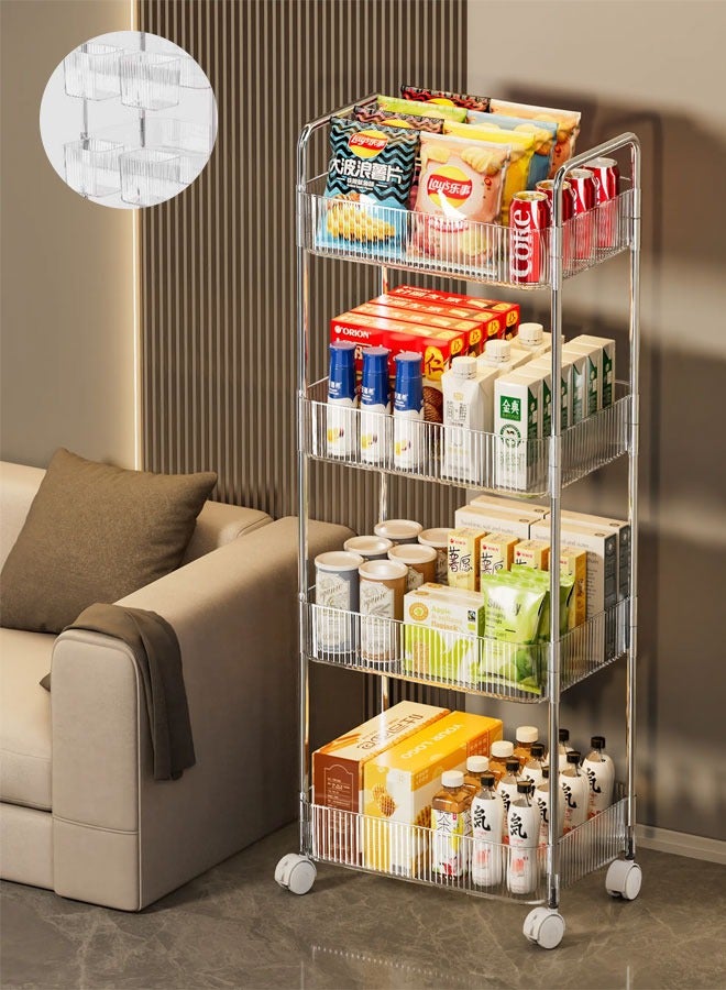 Generic Removable Storage Rack, 4 Tier Home Storage Rack, Acrylic Clear ...