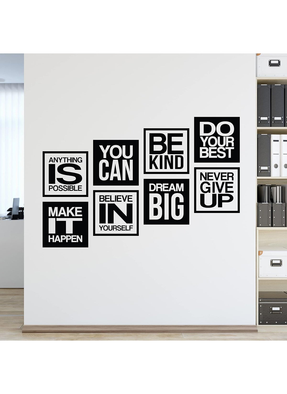 Spoil Your Wall 8 Pieces Positive Quotes Wall Sticker, Wall Arts Home ...