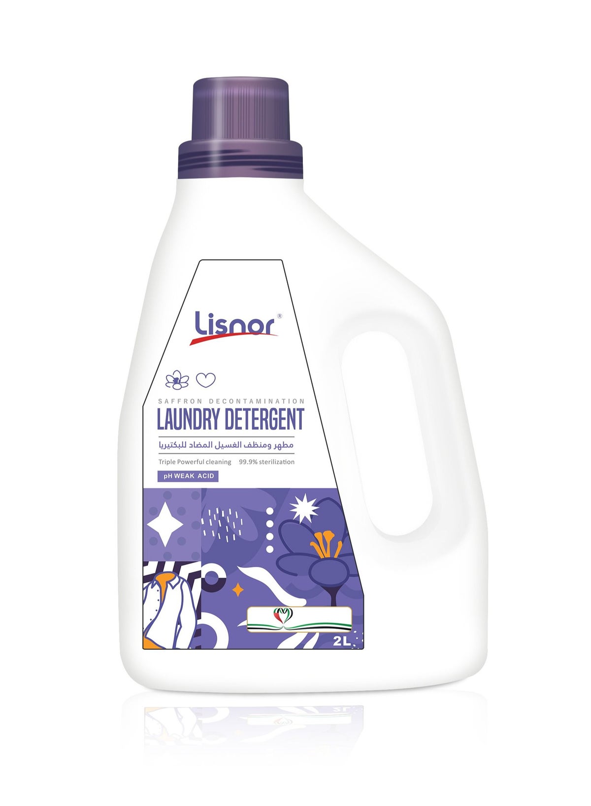 Lisnor Lisnor Liquid Detergent, Laundry Gel, Saffron Scent 2L | Best ...
