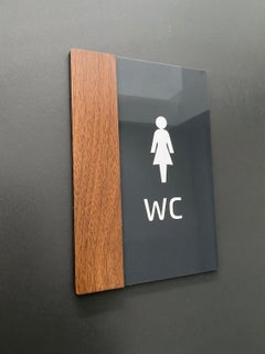 Yön Reklam Direction Advertising Wooden Series WC Direction Sign Set ...